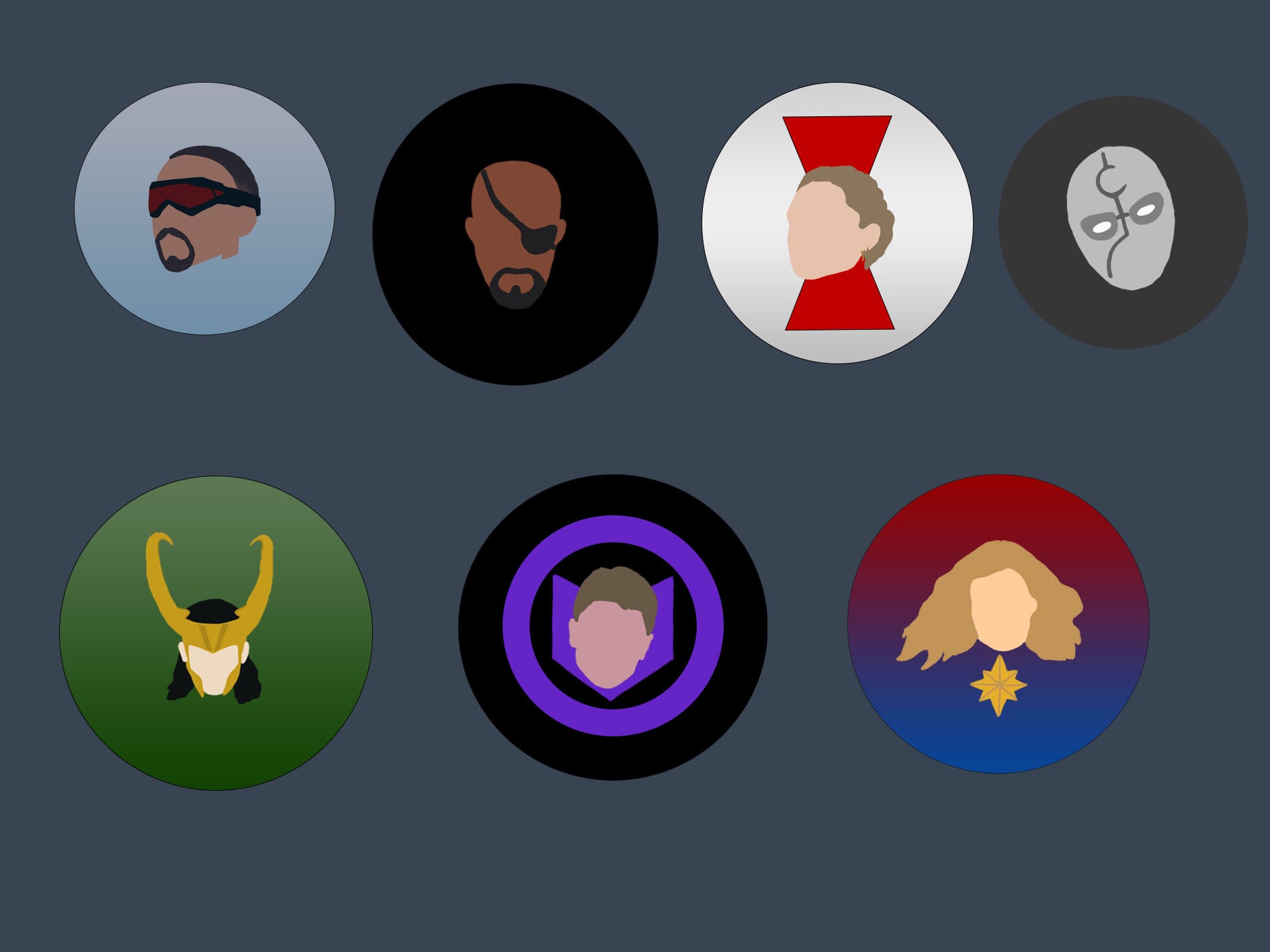 Marvel Avengers Button Badges INDIVIDUAL - Etsy