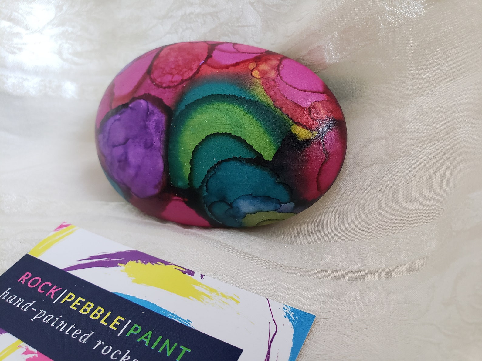 Hand-painted Rock Stained-glass Effect - Etsy UK