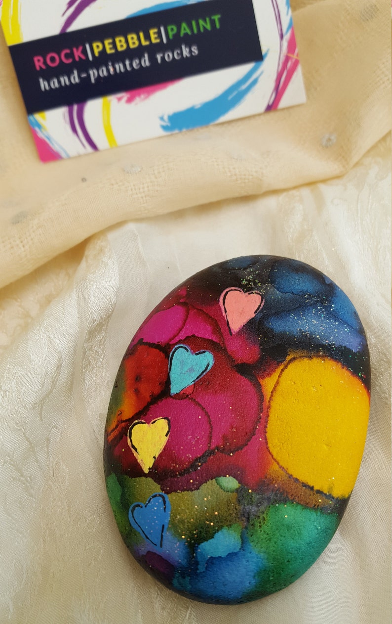 Hand-painted Rock, Stained-glass Effect - Etsy