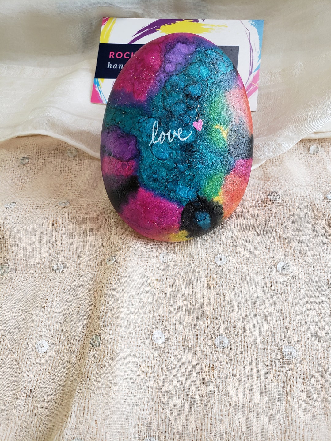 Hand-painted Rock Stained-glass Effect - Etsy