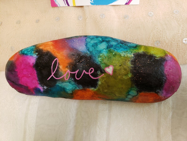 Hand-painted Rock Tie-dyed Effect - Etsy