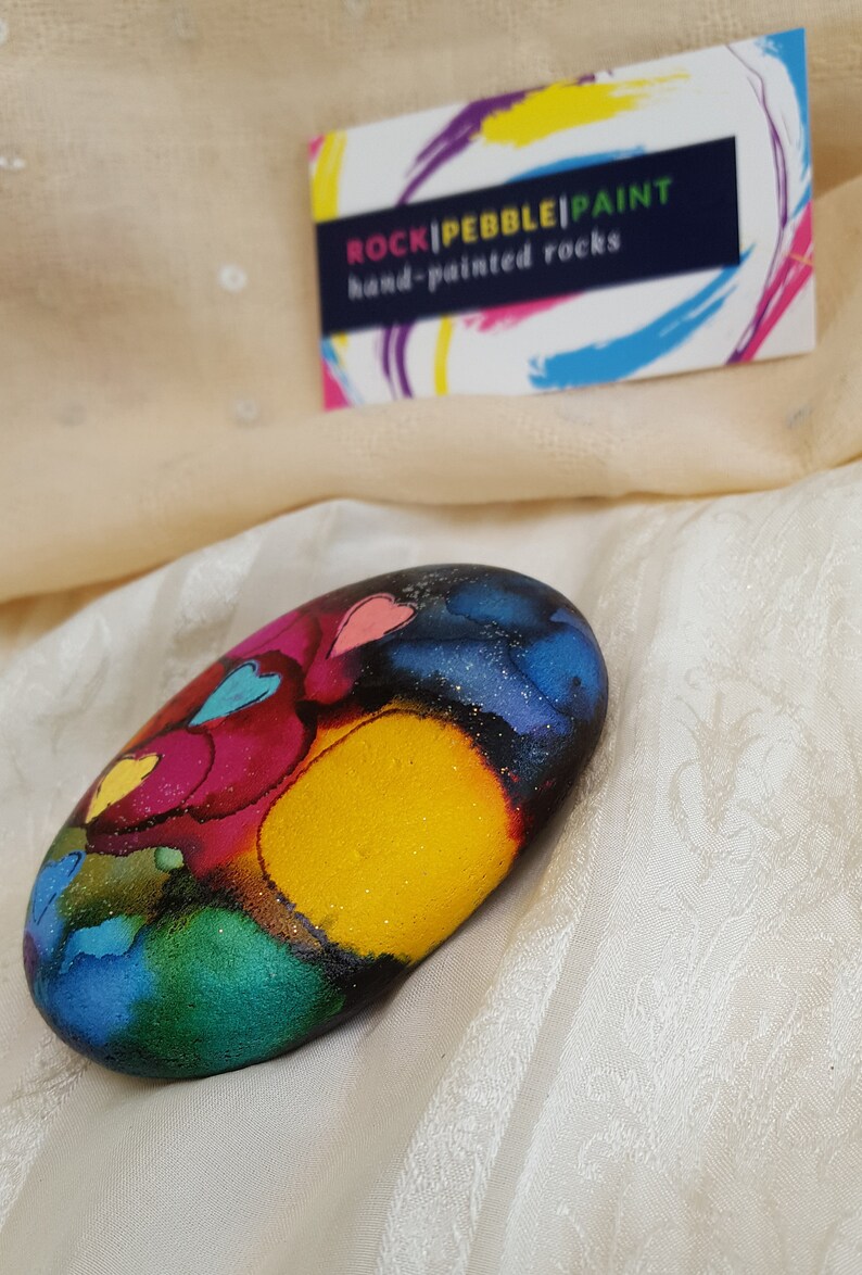 Hand-painted Rock, Stained-glass Effect - Etsy