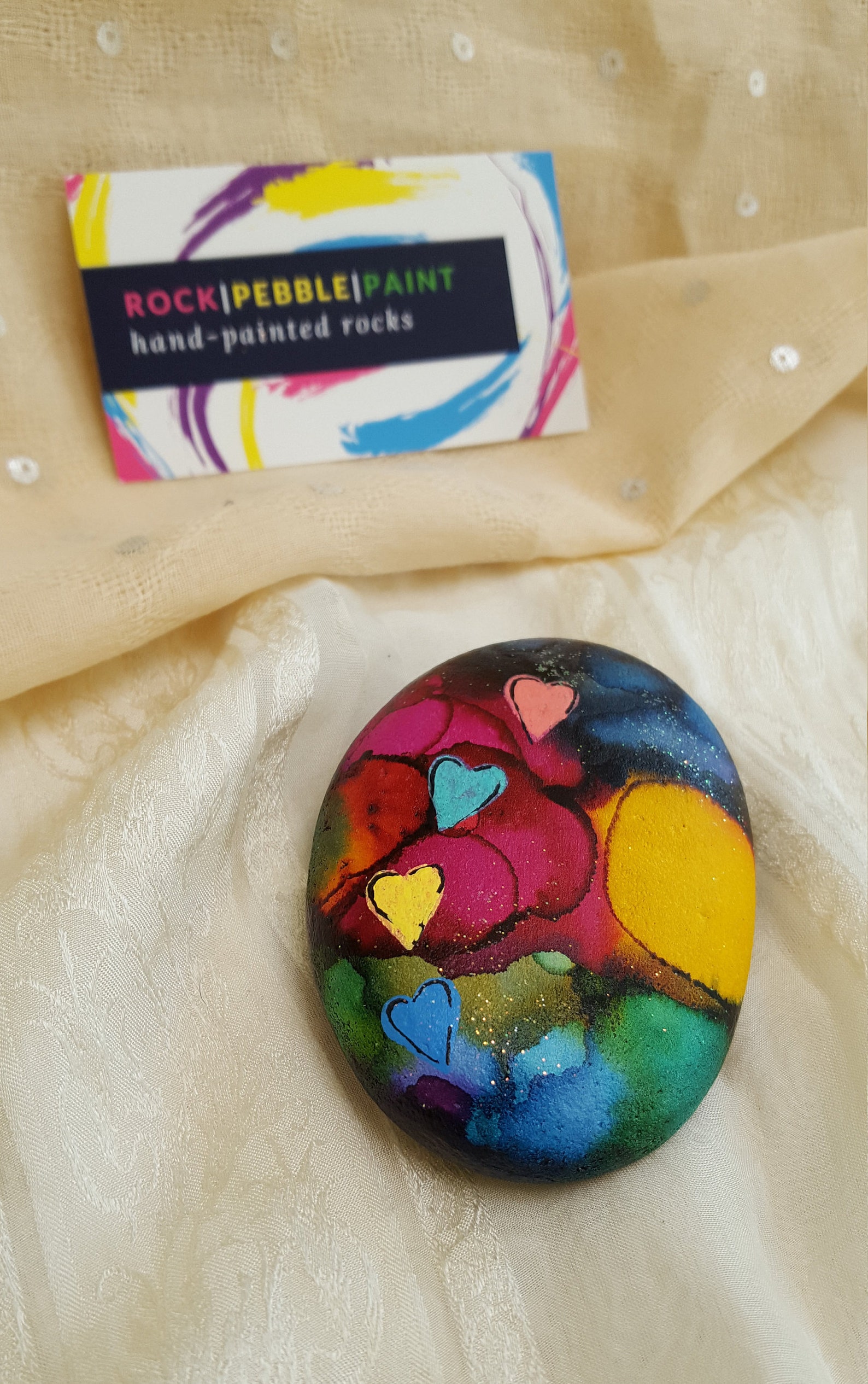 Hand-painted Rock, Stained-glass Effect - Etsy