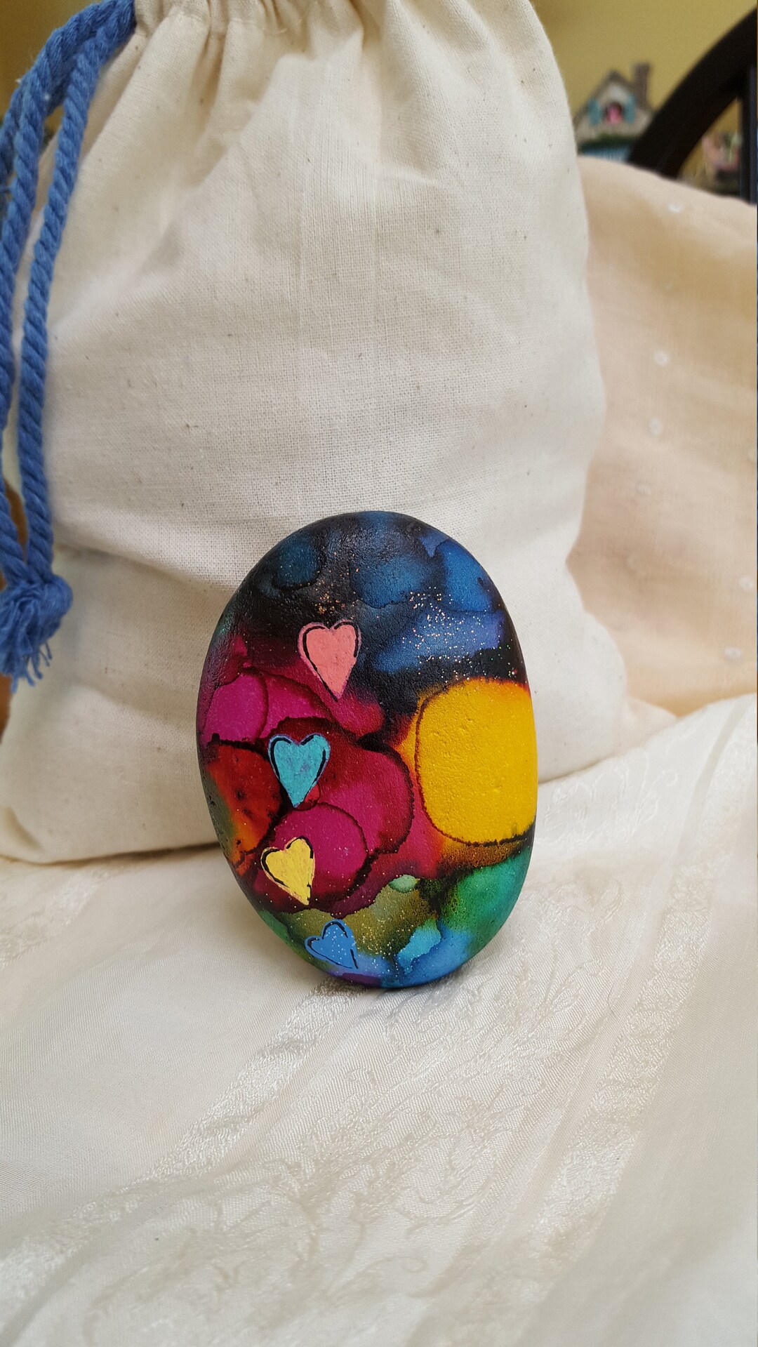 Hand-painted Rock, Stained-glass Effect - Etsy