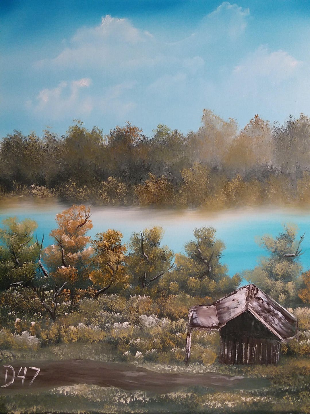Original Oil Painting, Landscape Oil Painting, Oil Painting Barn, Oil ...