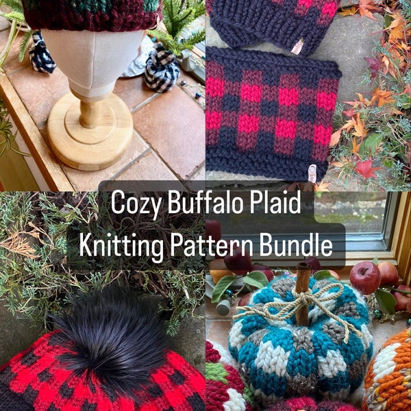 Plaid Knit Pattern - Etsy