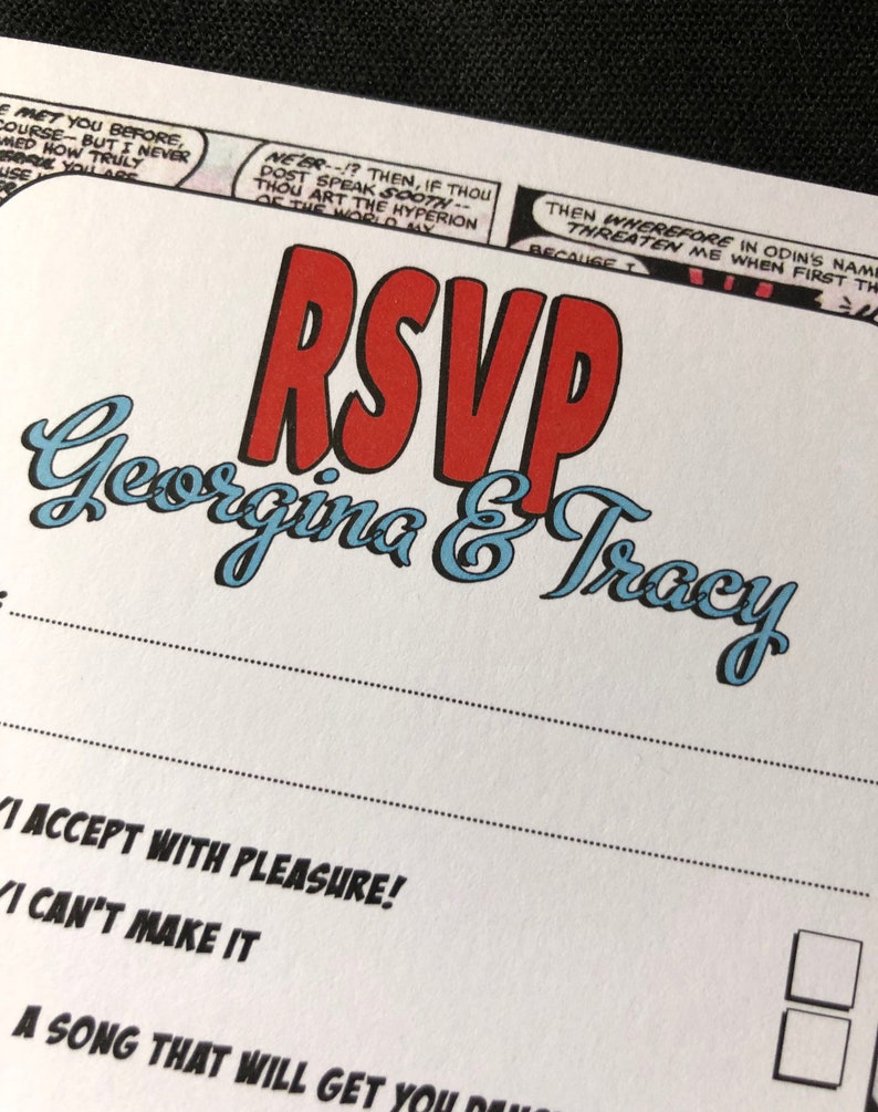Comic Book Marvel Style Wedding Invitation Bi-fold - Etsy