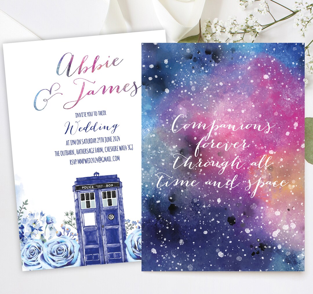Dr Who Wedding Invitations - Etsy UK