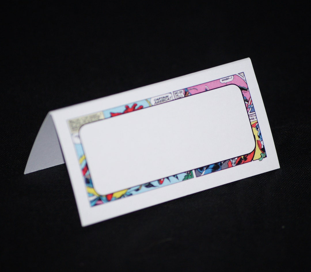 Comic Book Place Cards - Etsy