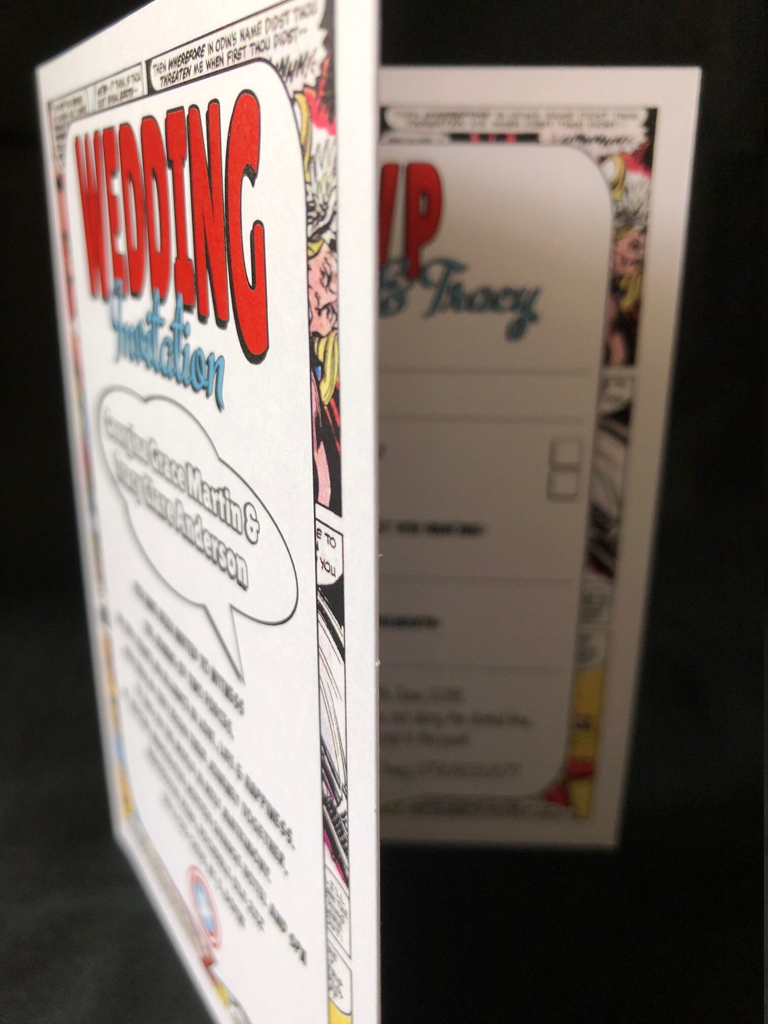 Comic Book, Marvel Style, Wedding Invitation, Bi-fold - Etsy