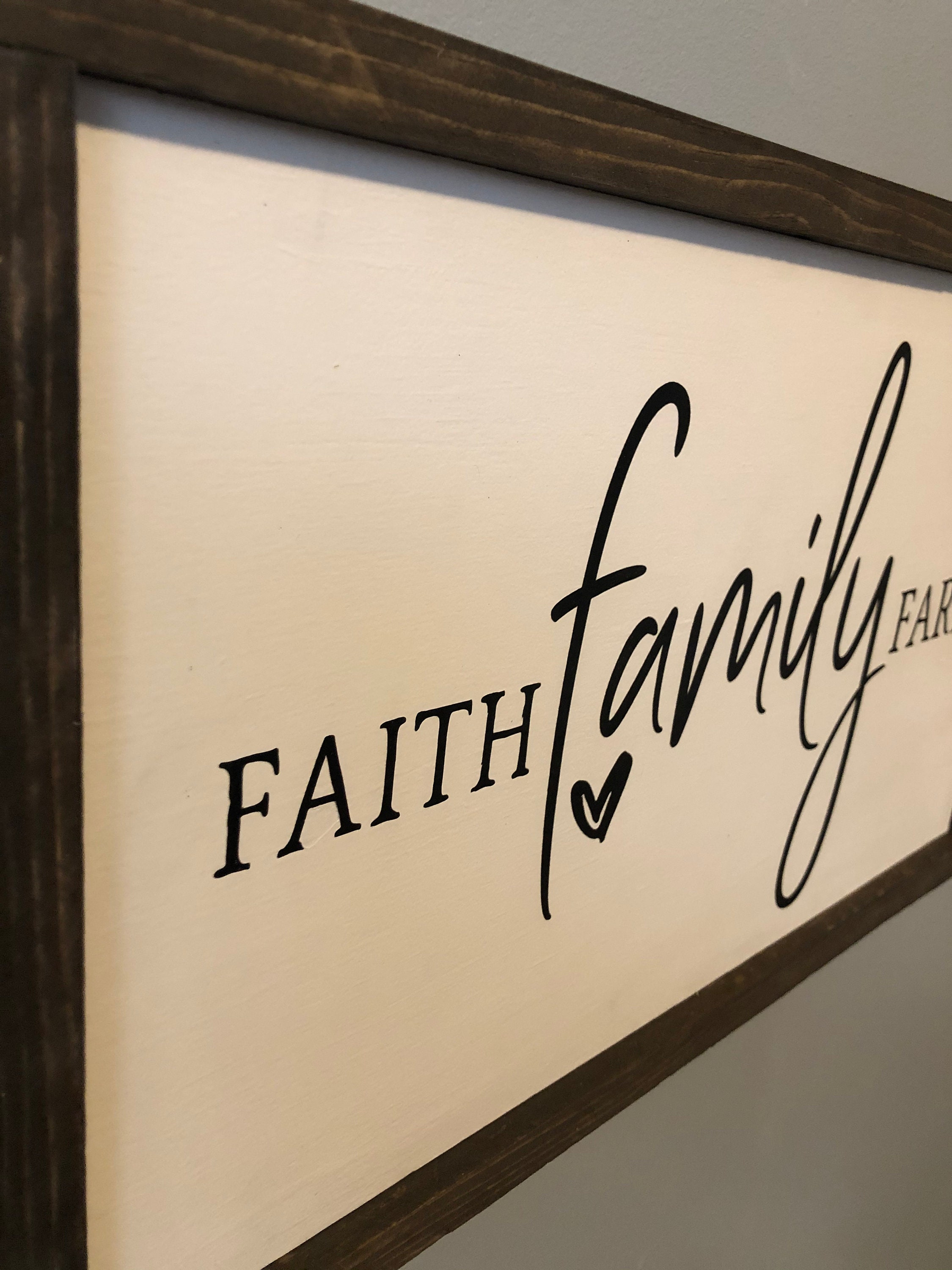 Faith Family Farm Farmhouse Wood Signsrustic Decor - Etsy