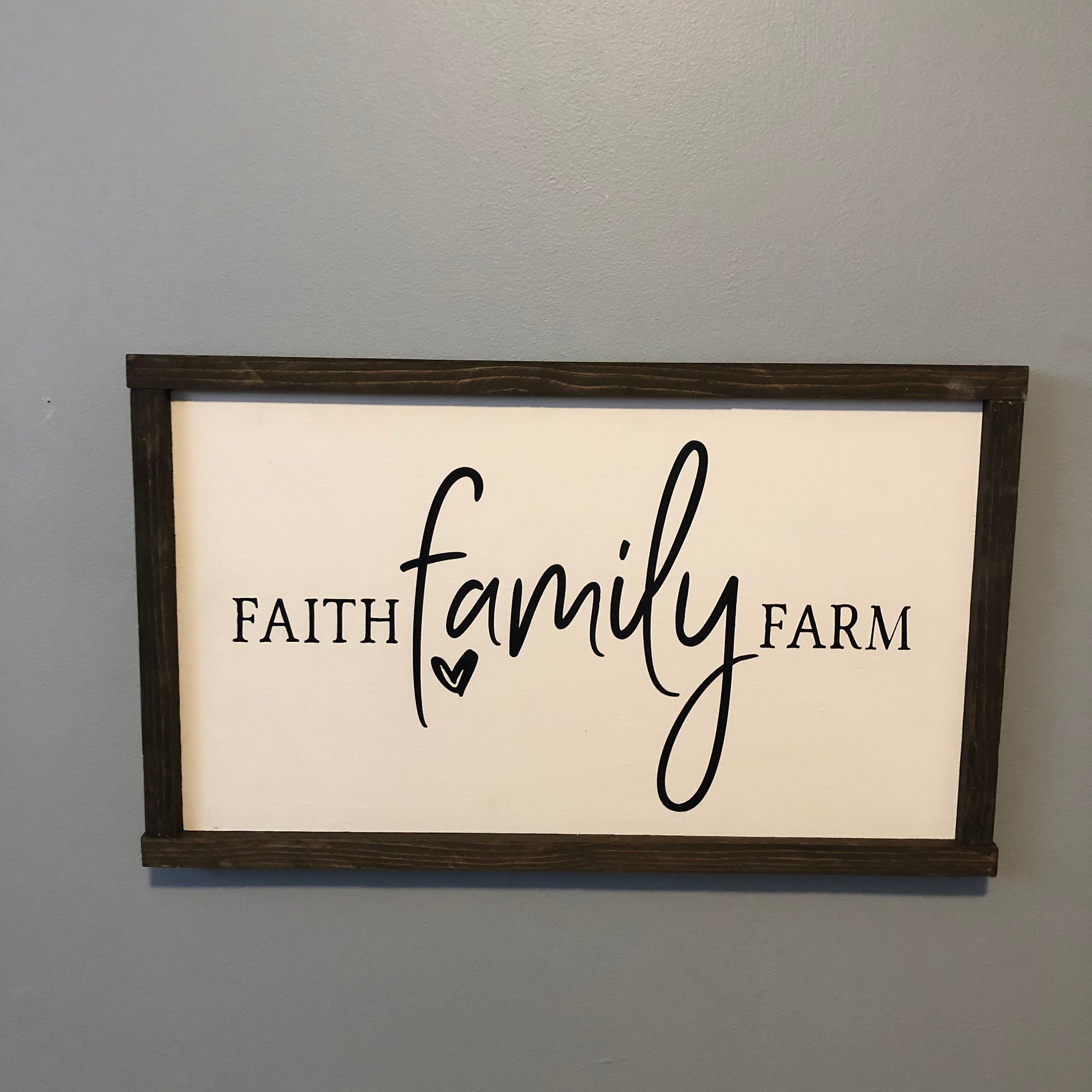 Faith family farm farmhouse wood signsRustic Decor | Etsy