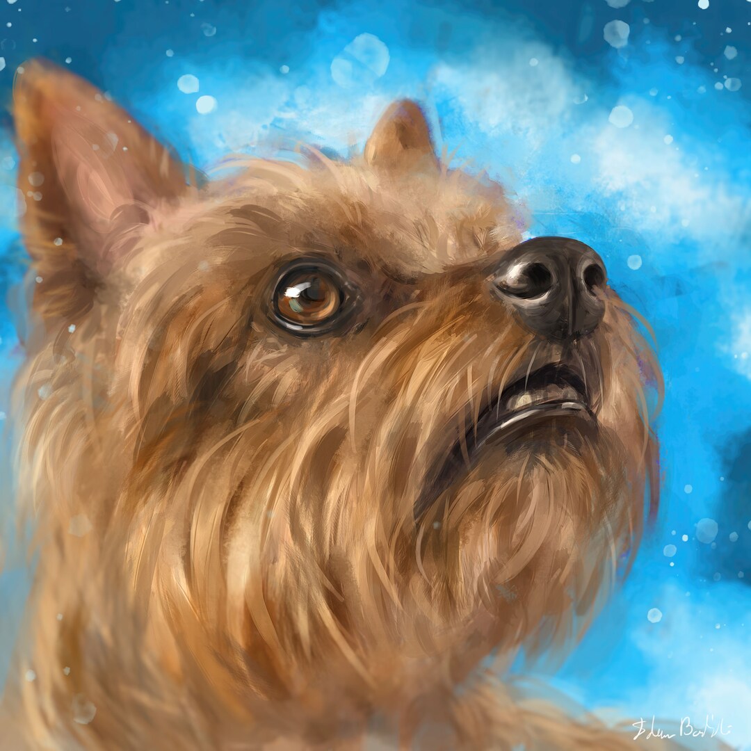 Yorkshire Terrier Painting for Dog Lovers Art for Yorkie Owners Wall ...