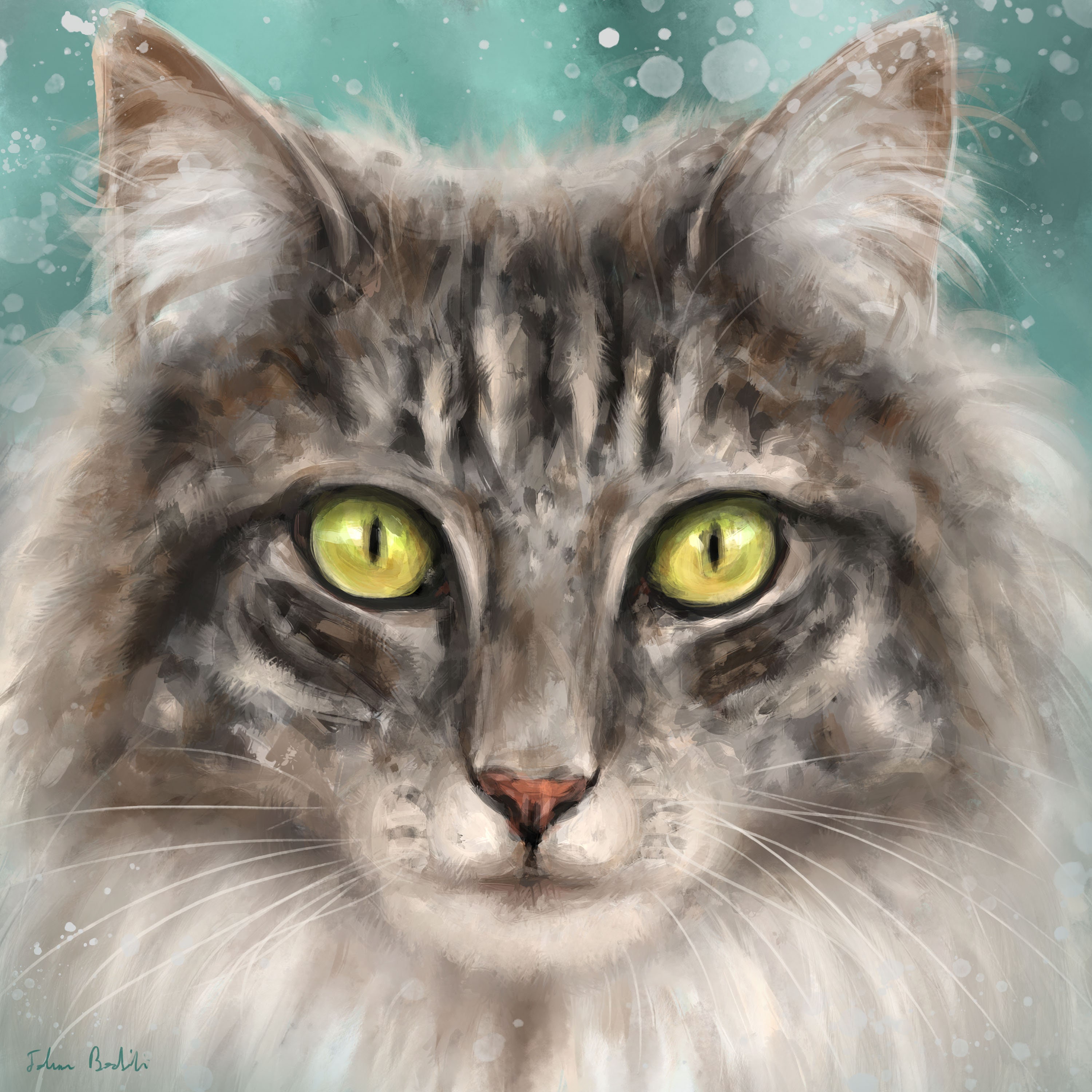 Furry Cat Painting for Cat Lovers Art for Cat Owners Wall Decor Cat Print Original Painting Wall Art for Cat Parents Gift for Cat Lovers Etsy