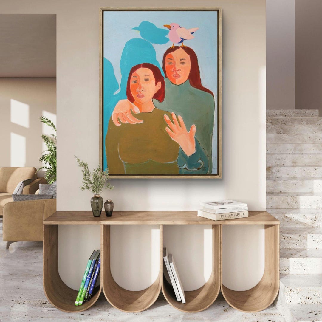 Original People Painting Original Portrait Art Abstract Figure Painting ...