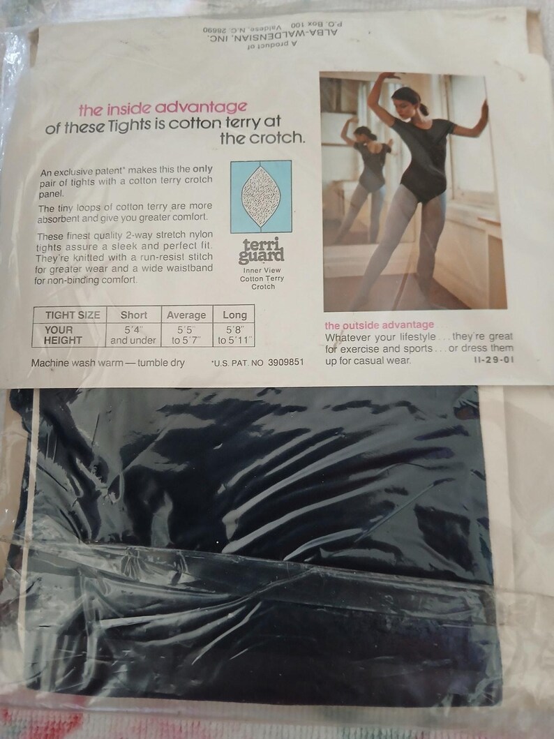 Vintage Deadstock NEW Dark Blue Dance Tights Average Alba-waldensian ...
