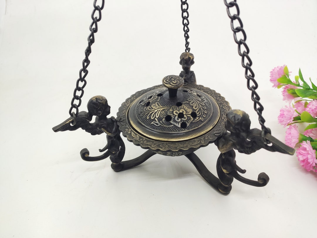 Wall Hanging Censer Brass Censer Angel Figure Antique Style Brass ...