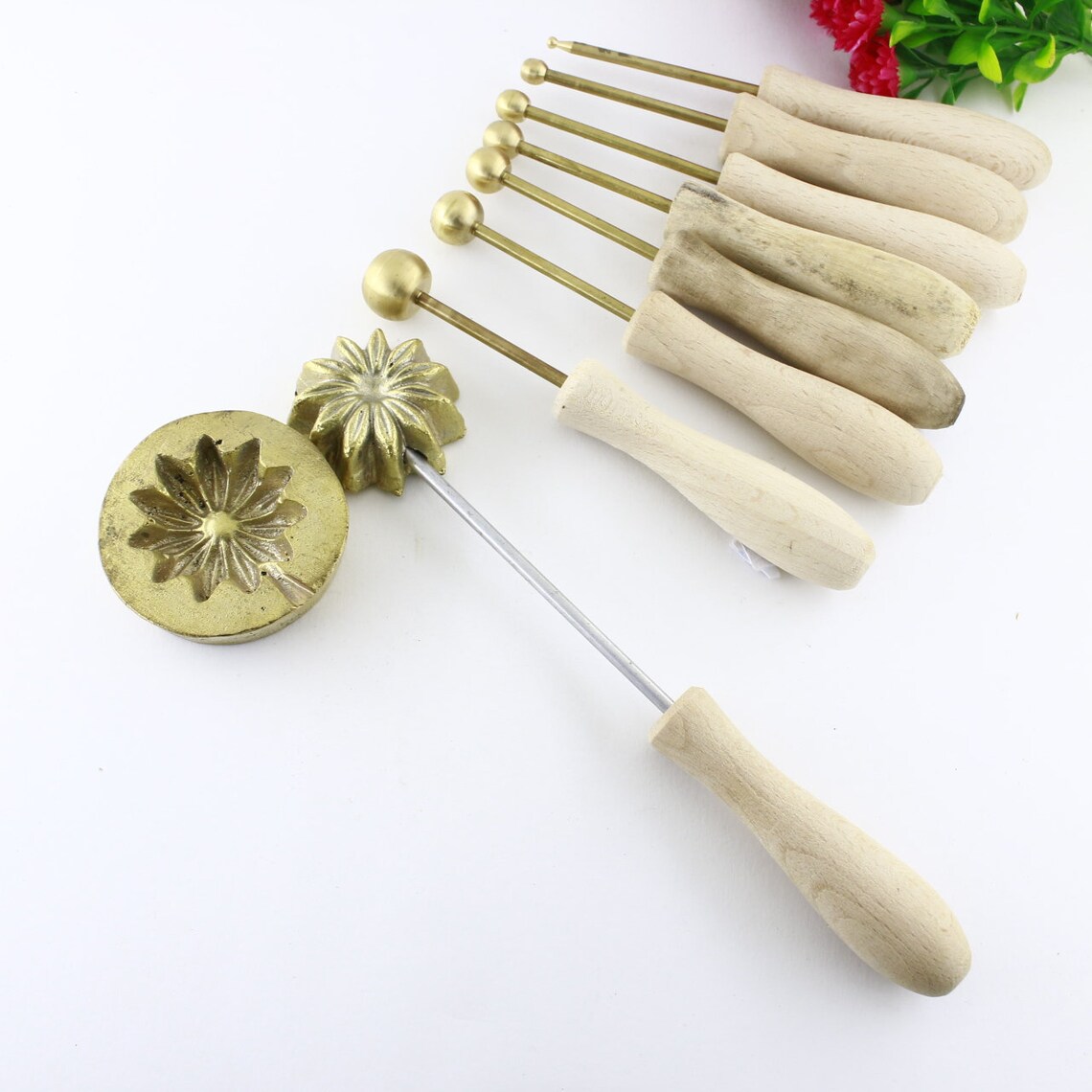 Millinery Flower Making Tools Brass Set 7piece and Flower | Etsy