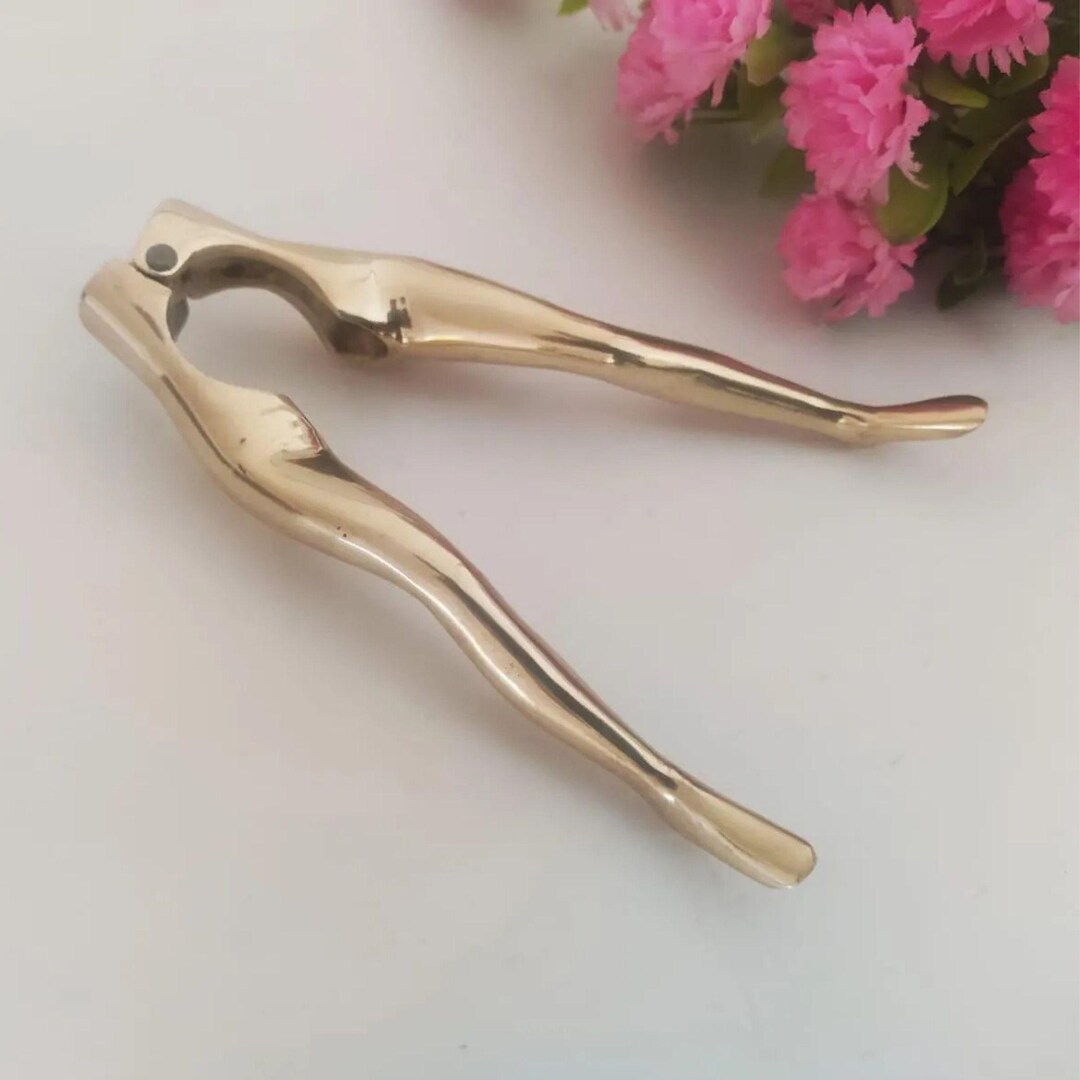Solid Brass Nutcracker – Woman Leg Design Nut Cracker – Heavy Duty ...