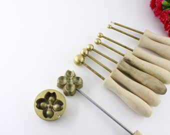 Millinery Flower Making Tools Brass Set 7piece and Flower | Etsy