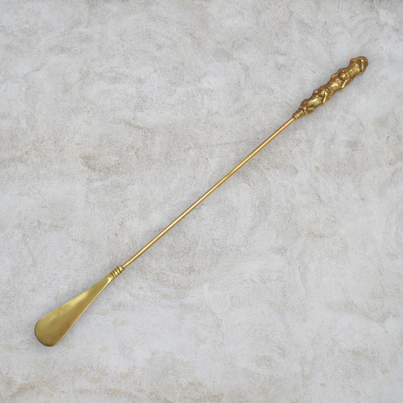 Long Brass Shoe Horn Three Wise Monkeys Figured Shoe Horn Home Decor - Etsy