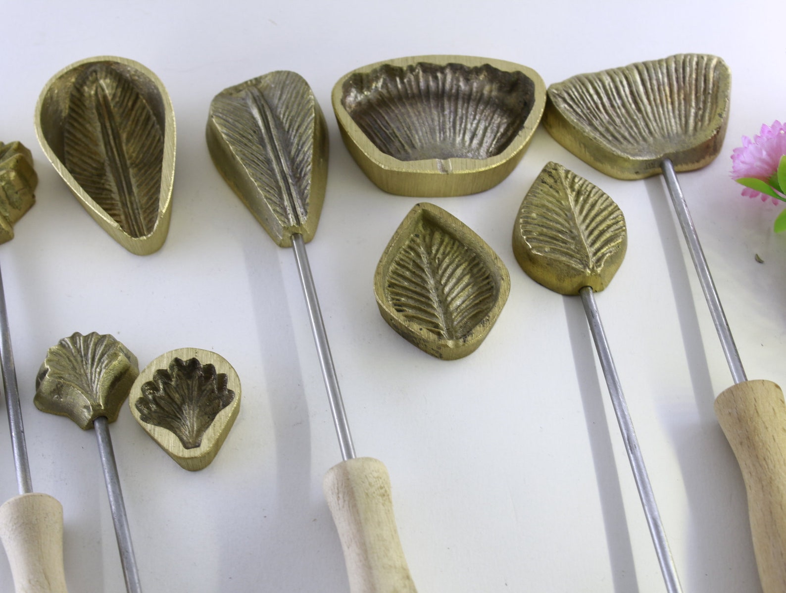 Millinery Flower Making Iron Mould Set – 6-piece Leaf & Petal Brass ...