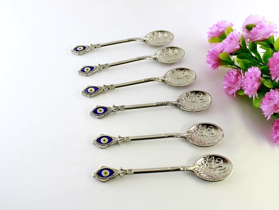 Evil Eye Spoons Copper Evil Eye Coffee Tea Spoons Kitchen - Etsy