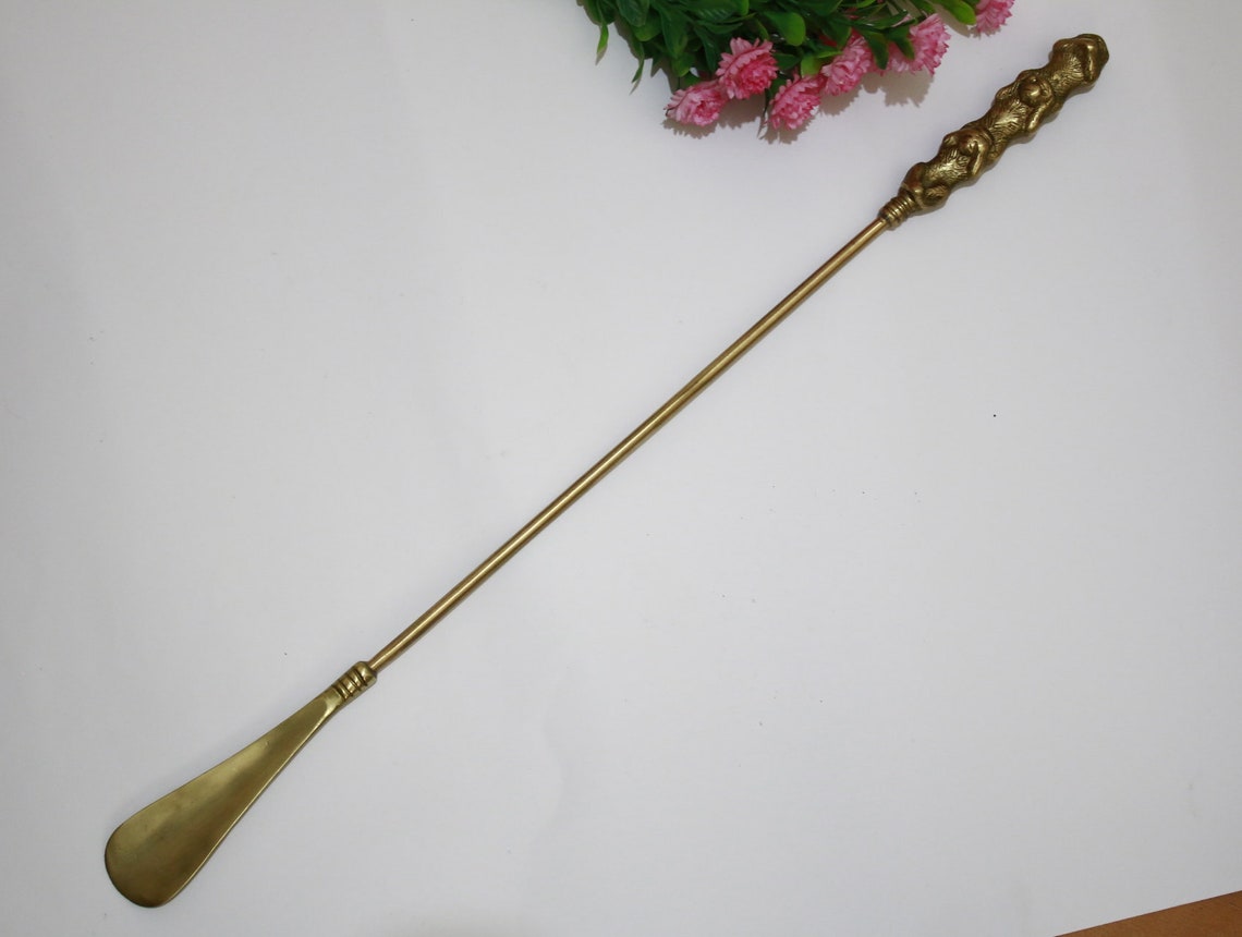 Long Brass Shoe Horn Three Wise Monkeys Figured Shoe Horn - Etsy