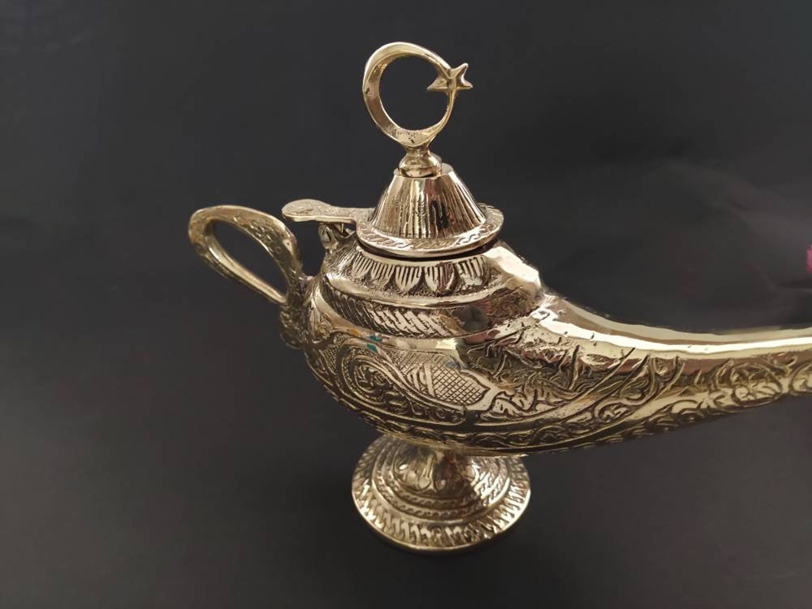 Aladdin Oil Lamp Oil Lamp Brass Home Decor Antique Style Etsy