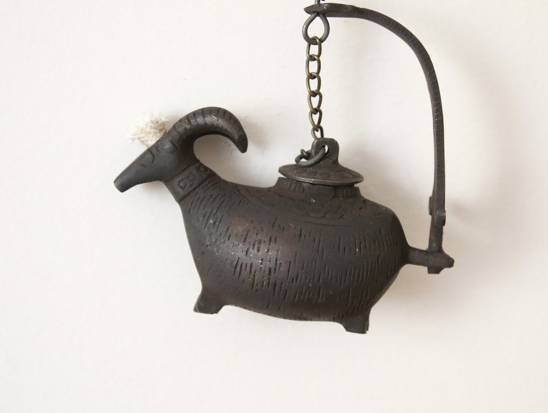 Solid Brass Goat-shaped Oil Lamp – Antique-style Home Decor - Etsy