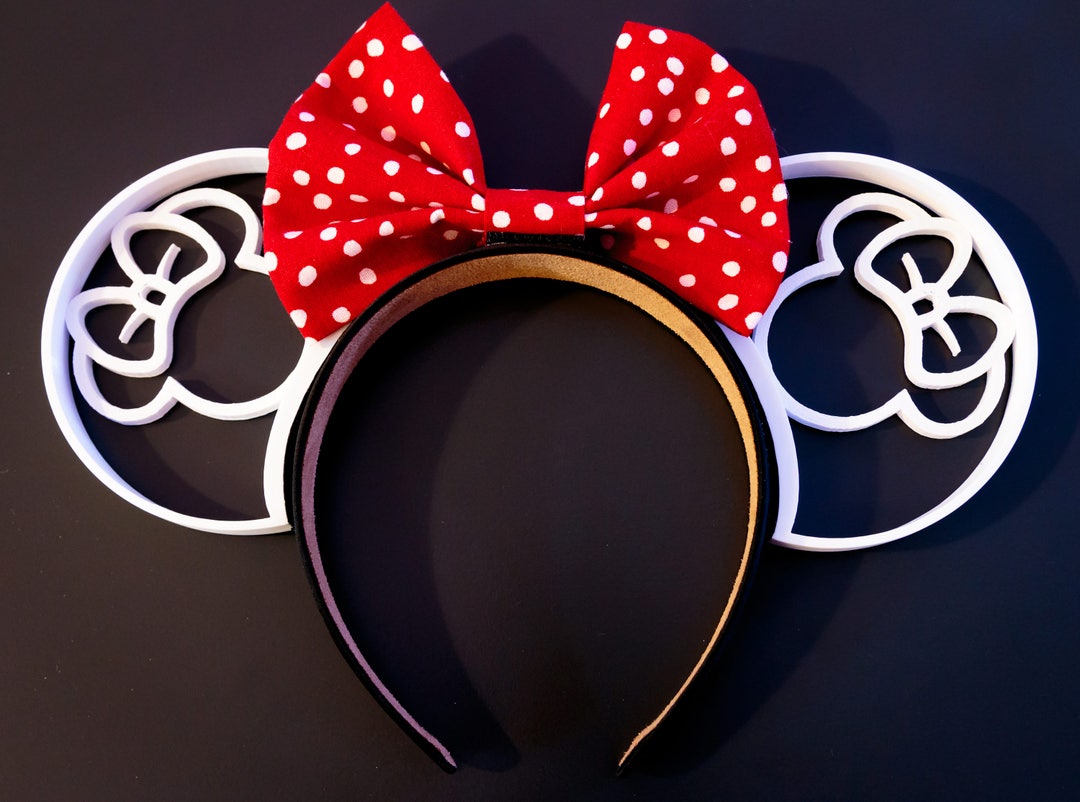 Minnie Mouse Head Outline 3D Printed Minnie Ears With - Etsy Israel