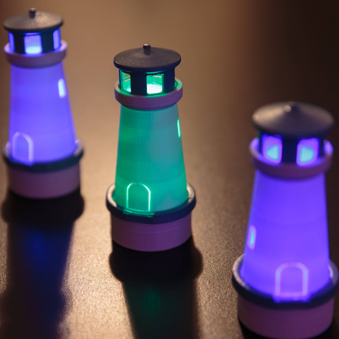 Battery Powered LED 3D Printed Lighthouse Night Light - Etsy