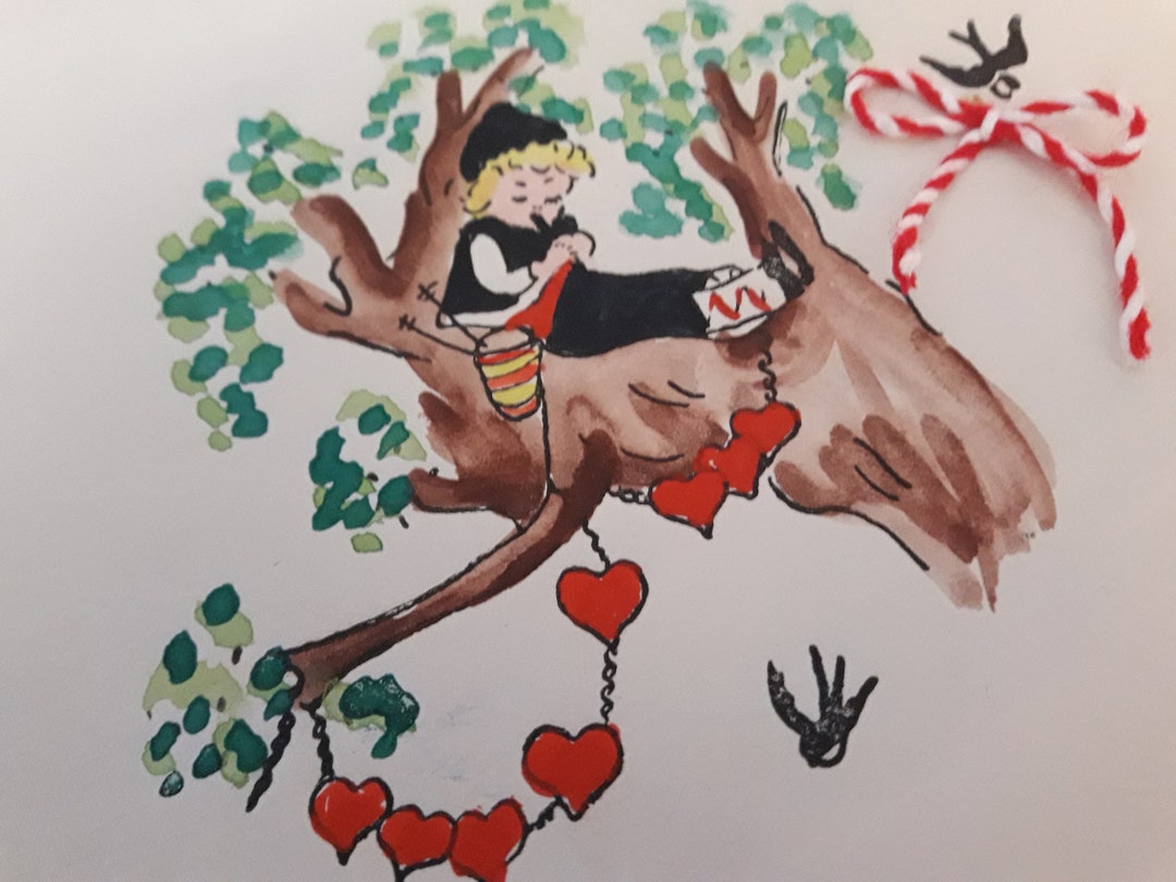 Vintage Rare Postcard -bulgarian Postcard -hand Painted Postcard With ...