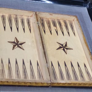 Vintage Medium Chess Set and Backgammon 60s -travel Wood Chess -chess ...