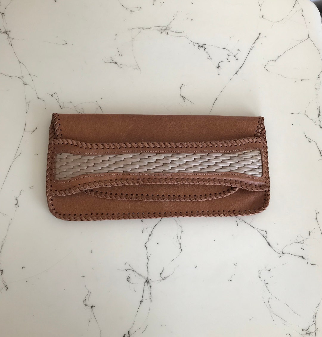 Vintage Brown Leather Purse -handmade Genuine Leather Bag -old Leather ...