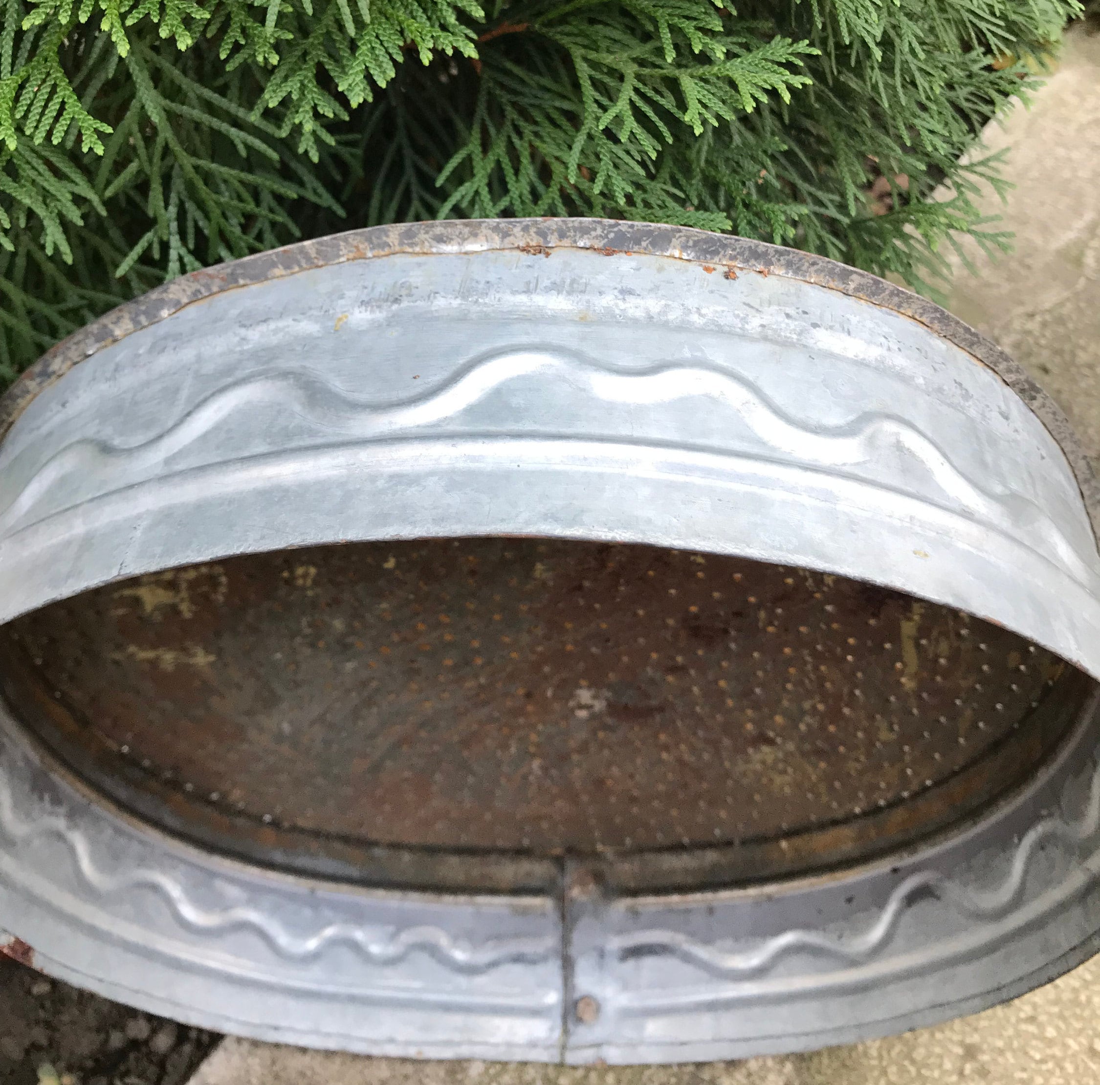 Vintage Large Sieve Metal Sieve Big Metal Sieve Home Décor Primitive ...