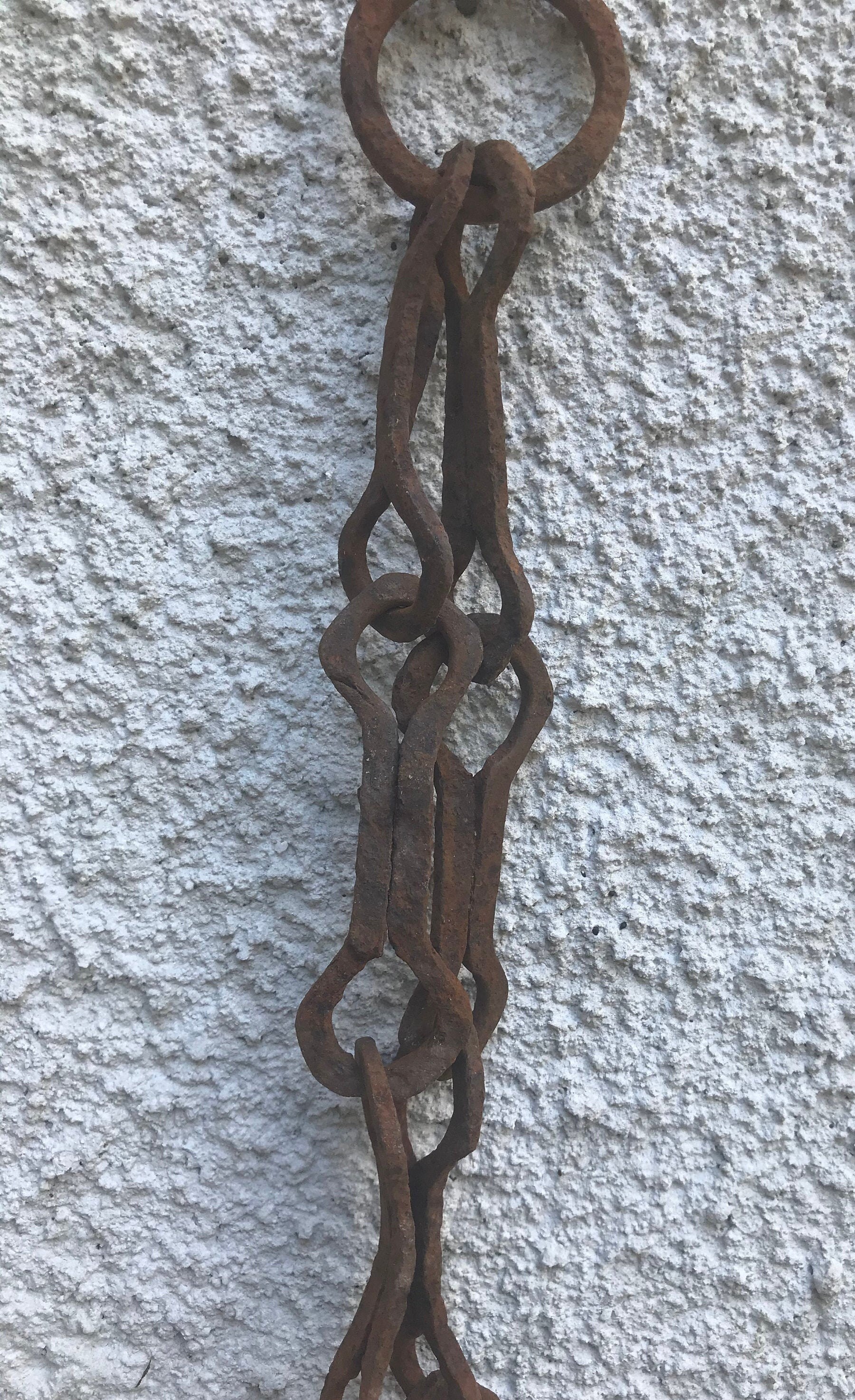 Vintage Fireplace Chain hand Forged Chain antique Primitive Hearth ...