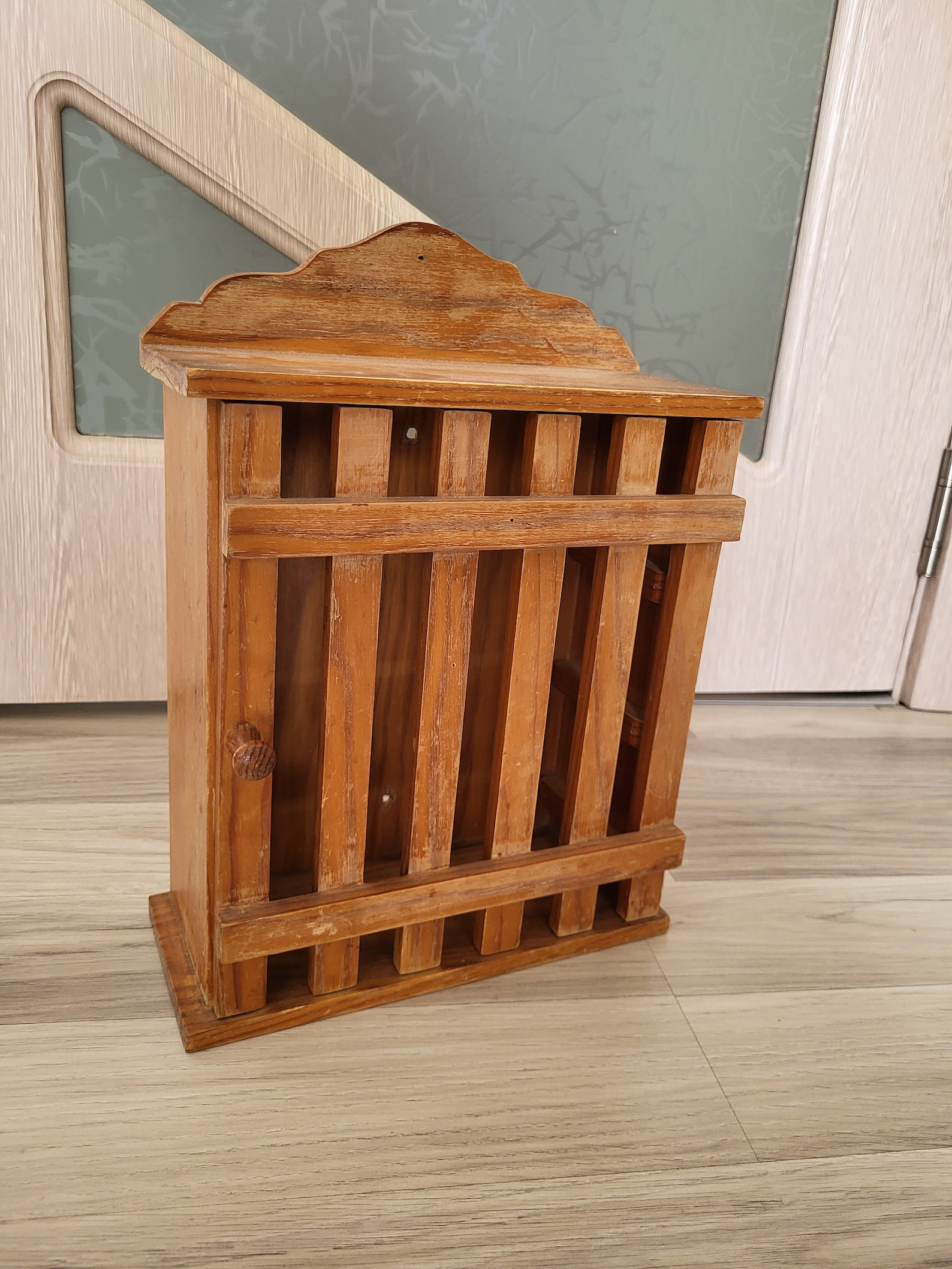 Vintage Key Box -wooden Key Box -wall Hanging Box for Keys -wall Key ...