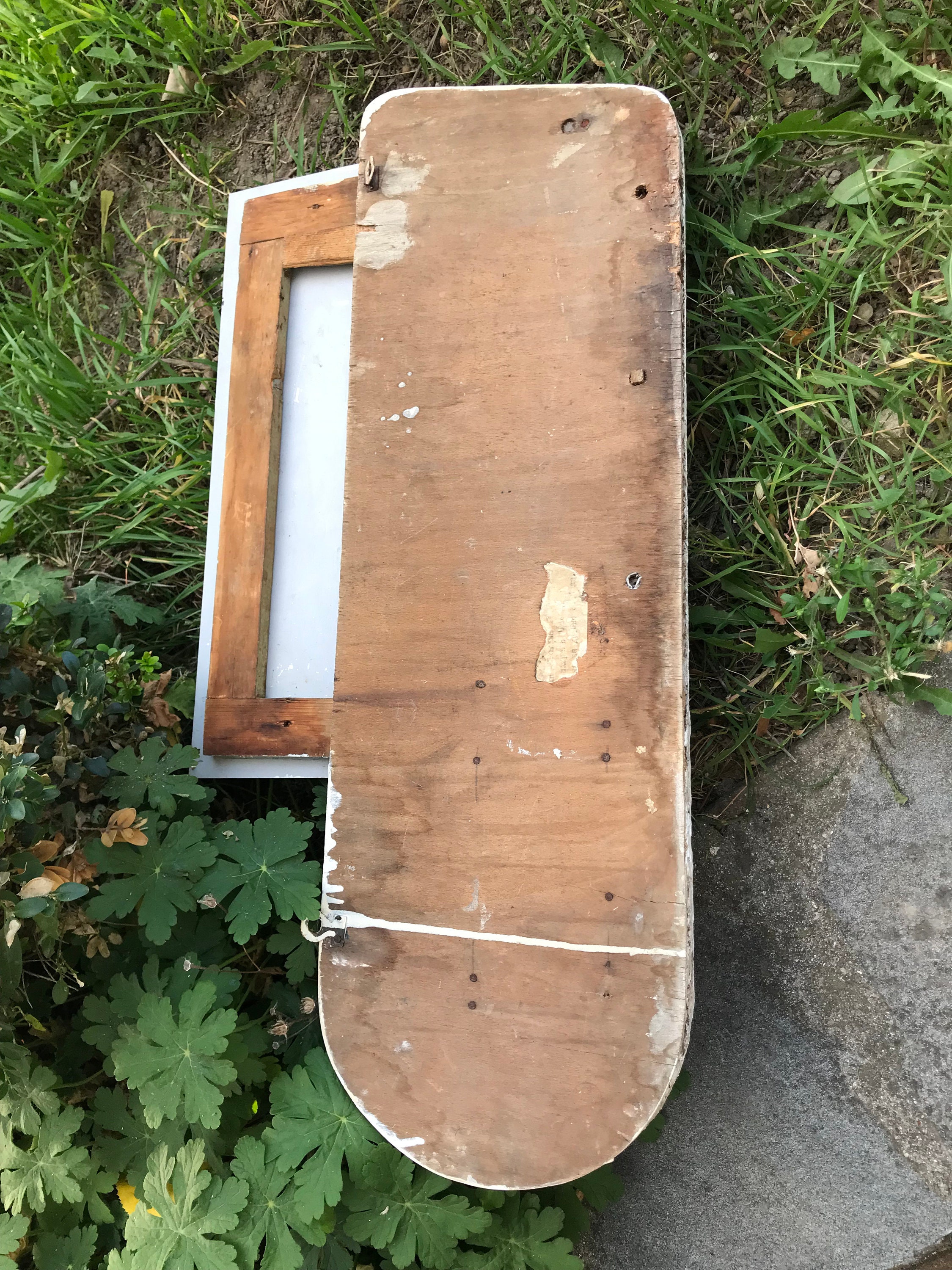 Vintage Antique Wooden Mirror-primitive Wooden Mirror With - Etsy