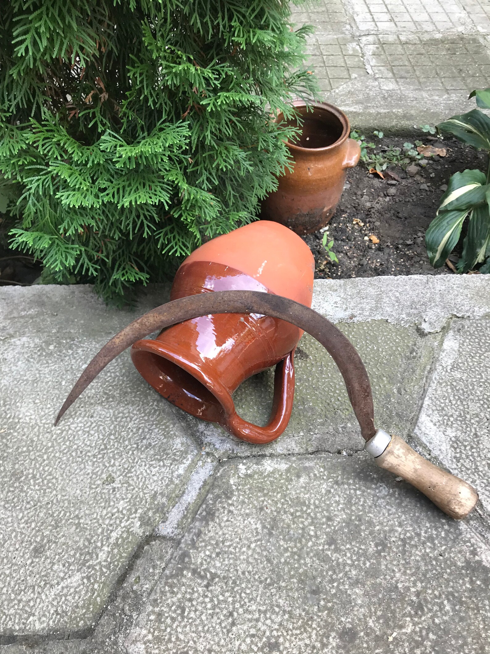 Vintage Sickle - Old Reaping Tool - Primitive Hand Tool - Harvest Tool ...