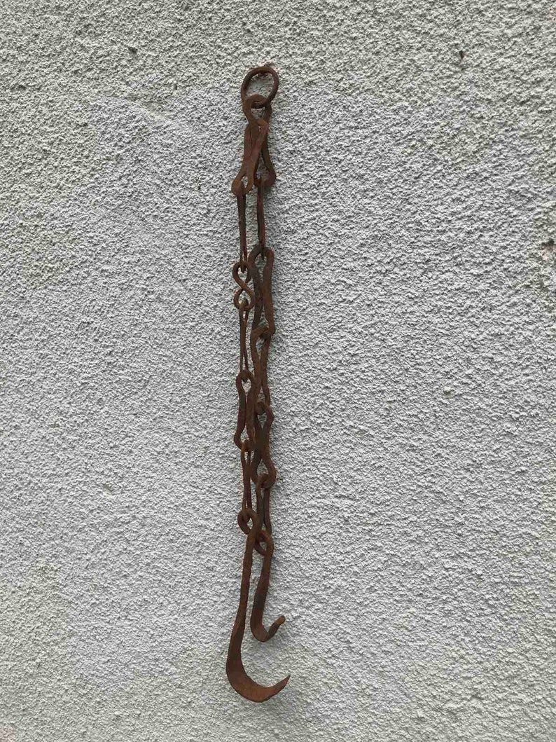 Vintage Antique Fireplace Chain -primitive Hearth Fireplace Chain ...