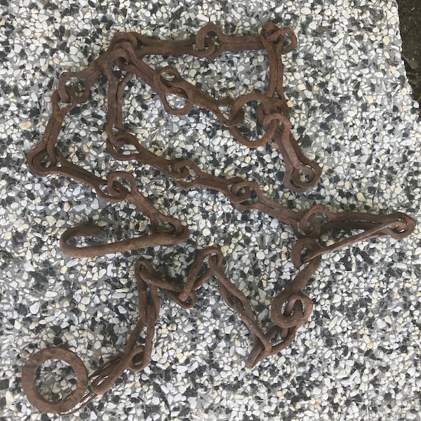 Antique Hand Forged Chain - Etsy