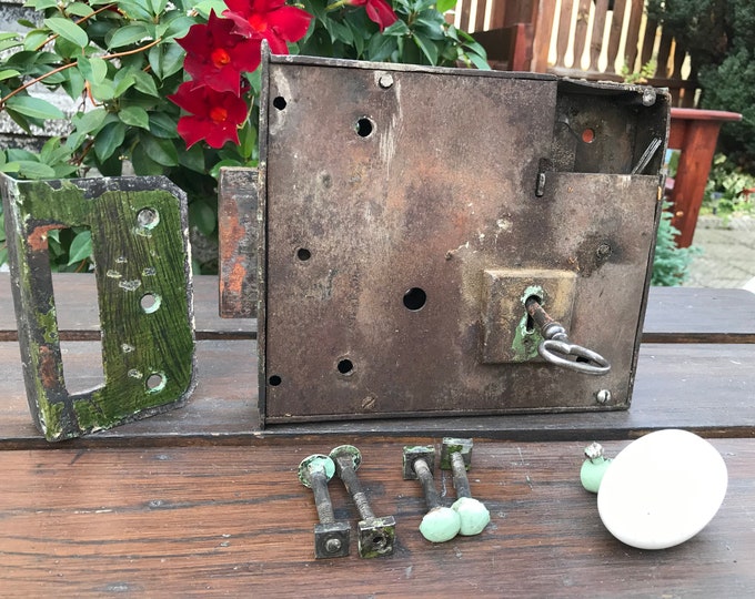 Vintage Door Lock large Antique Metal Door Lock With Skeleton - Etsy