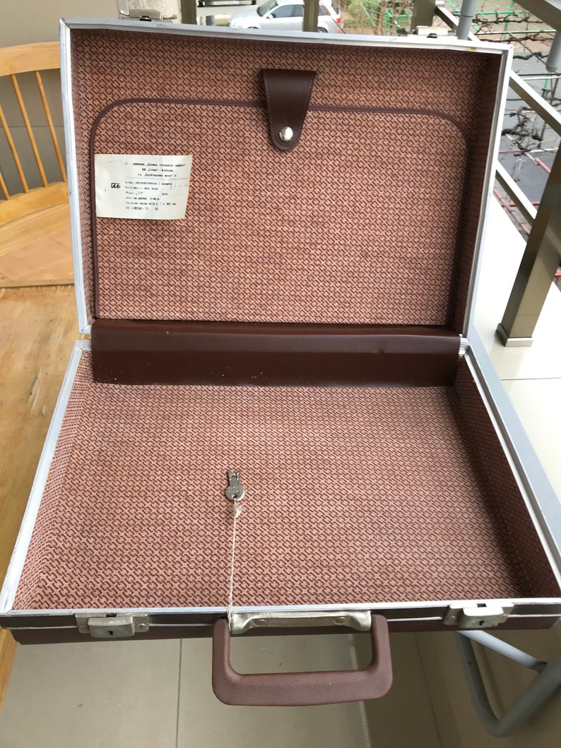 Vintage Briefcase briefcase With Key diplomatic Brown Briefcase vintage ...