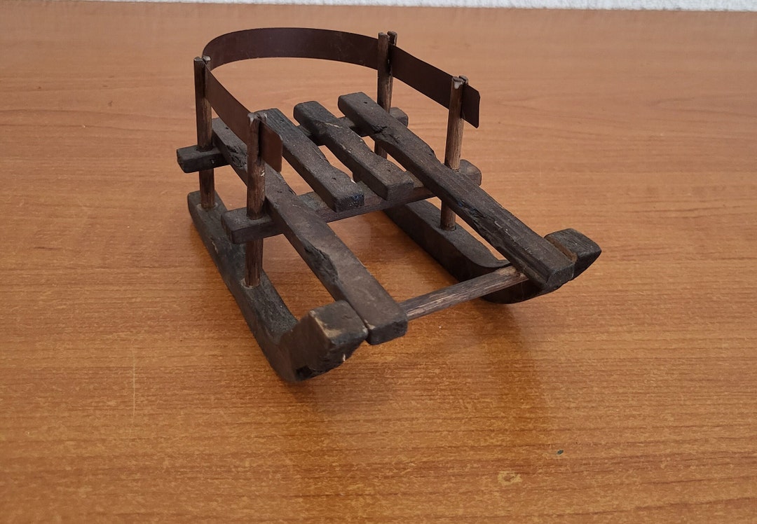 Vintage Toy doll Furniture toy Sled christmas Sled dollhouse Sled doll ...