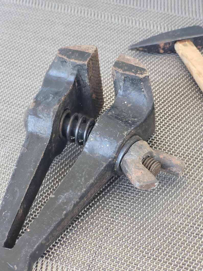 Vintage Small Hand Vise -jewelry Tools Hammer and Vise -father's Day ...