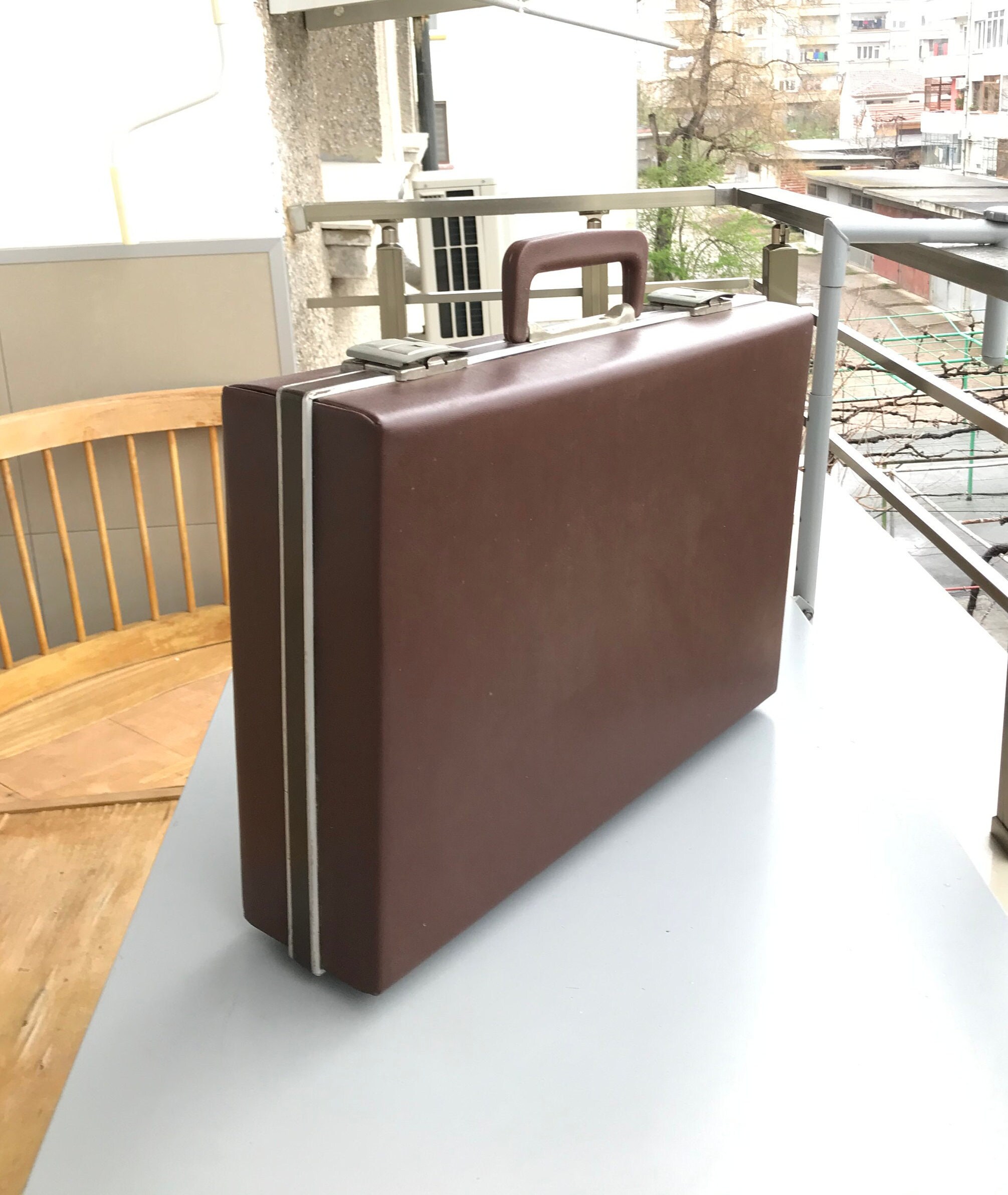 Vintage Briefcase briefcase With Key diplomatic Brown Briefcase vintage ...