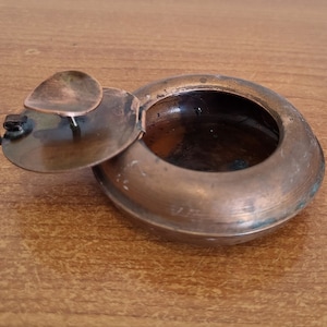 Vintage Copper Ashtray Very Old Ashtray Bar Decor Home Decor Cigarette ...