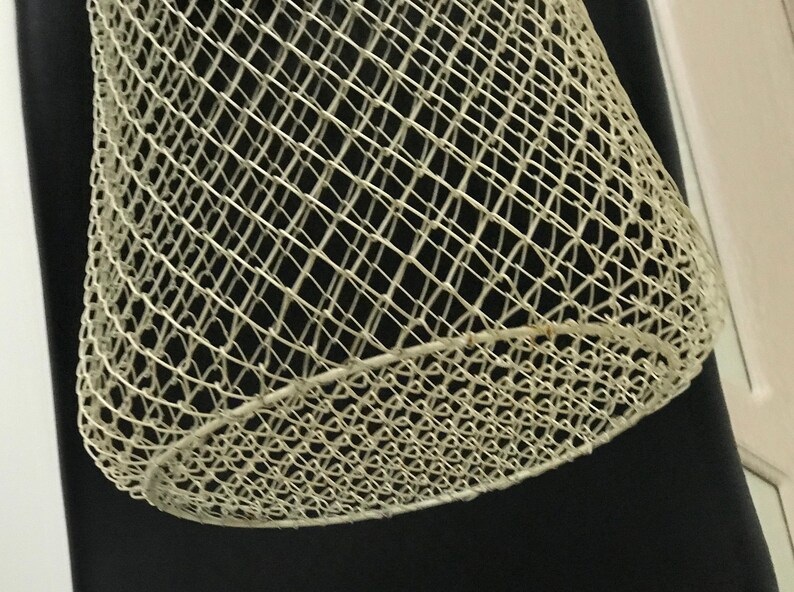 Vintage Fish Basket -wire Metal Folding Fishing Basket -vintage Metal ...