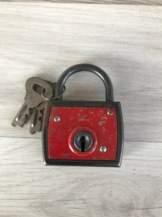 Vintage padlock and key old padlock rustic padlock metal | Etsy